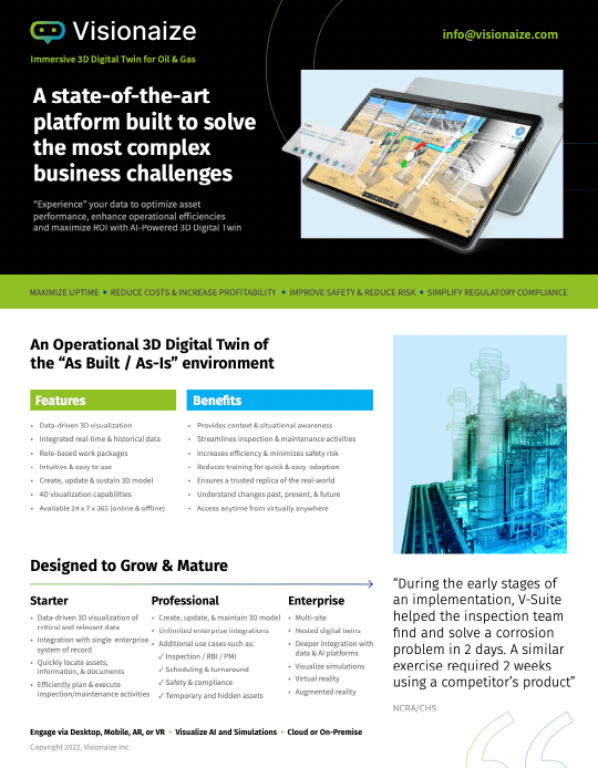 Oil & Gas Datasheet | Visionaize